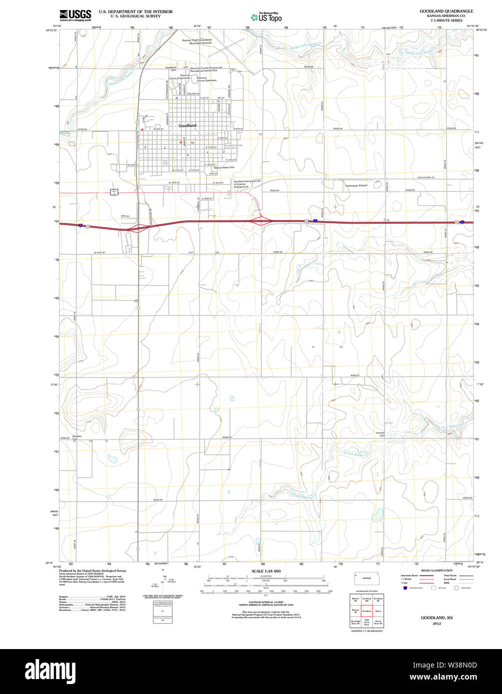 Mappa del kansas di goodland immagini e fotografie stock ad alta ...