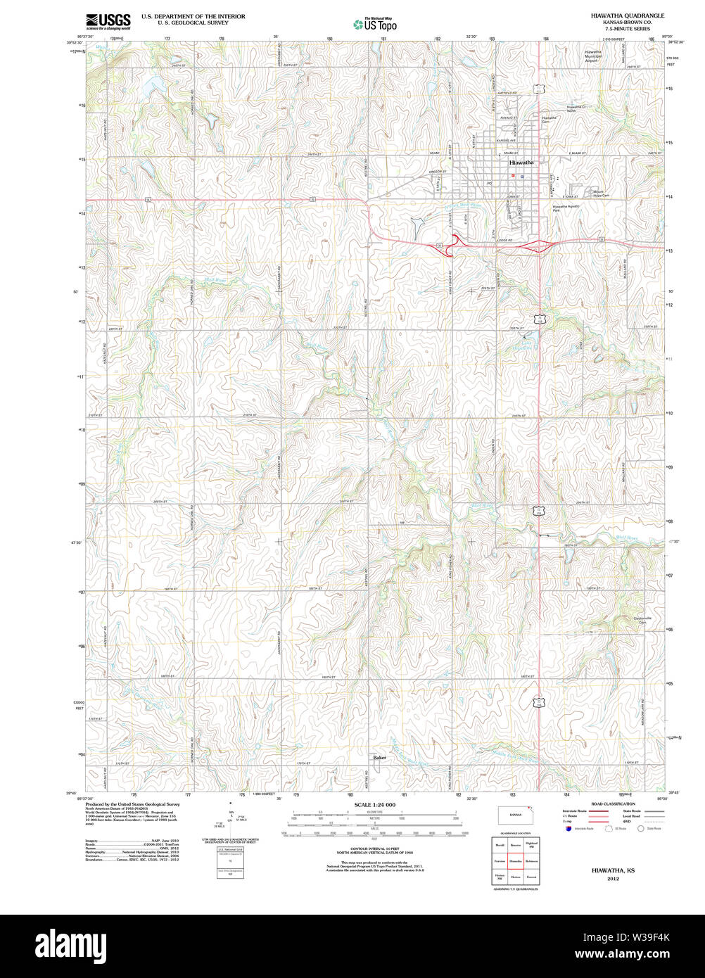 Mappa di hiawatha kansas immagini e fotografie stock ad alta ...