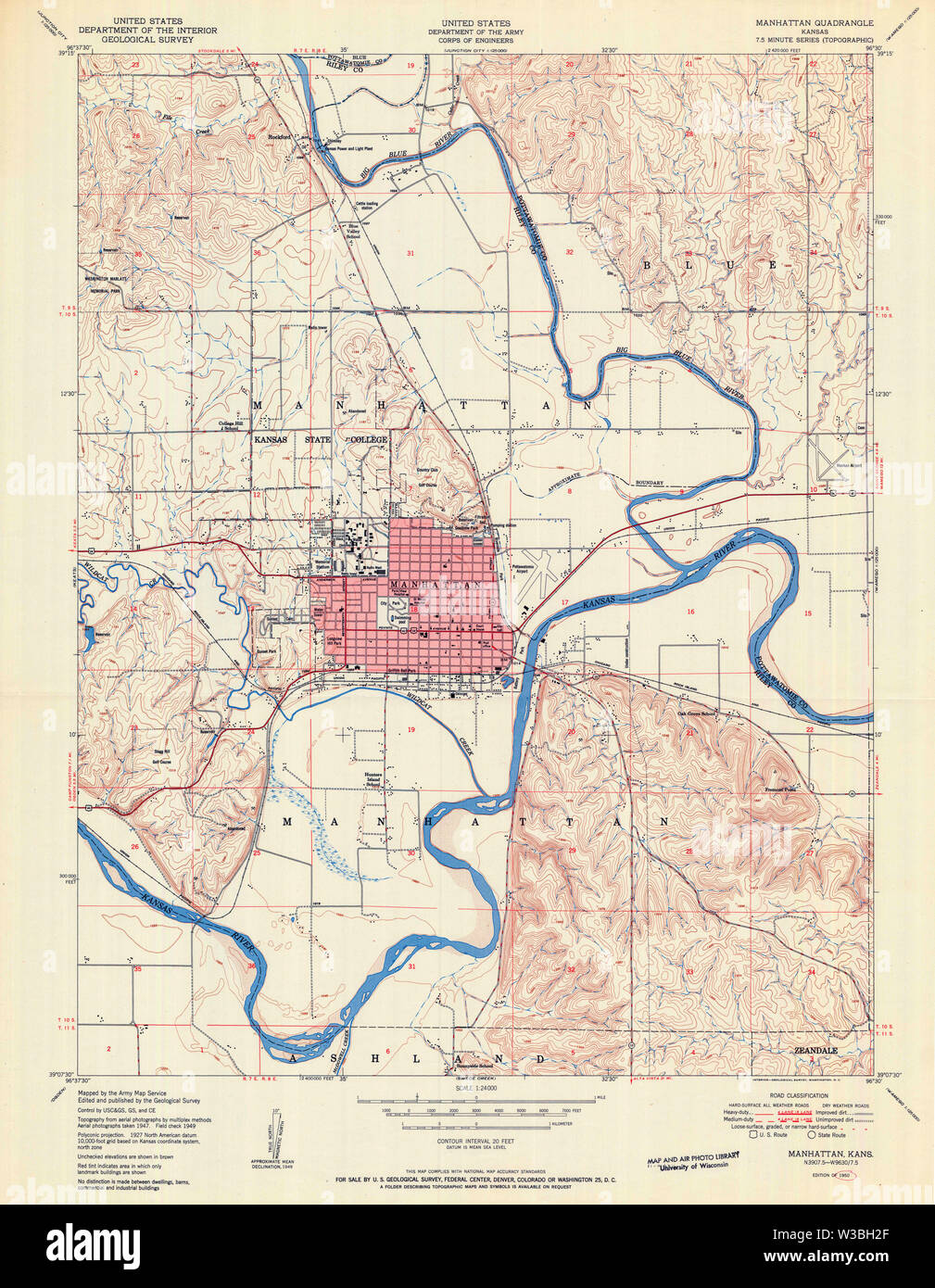 Mappa topografica manhattan 1950 immagini e fotografie stock ad alta ...
