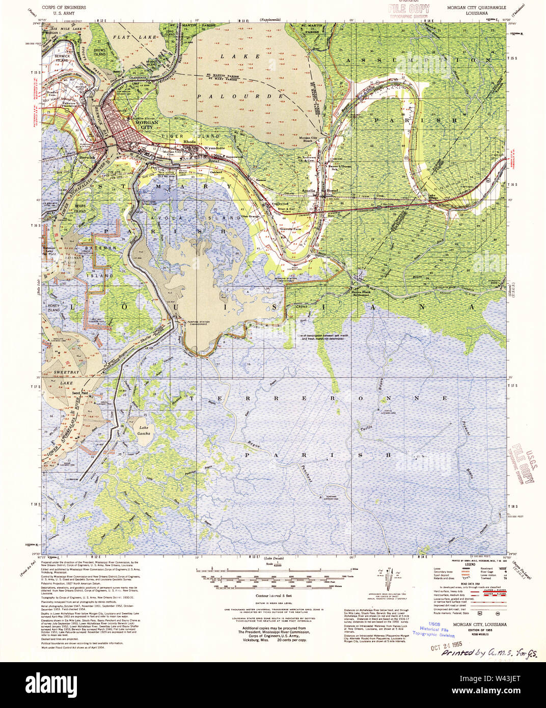 Morgan city mappa della louisiana immagini e fotografie stock ad alta ...