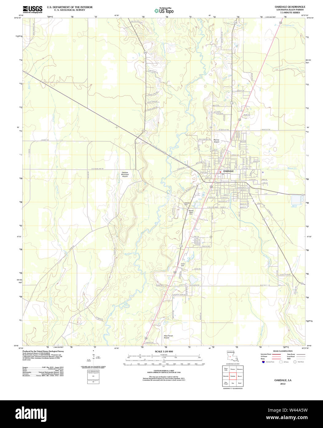 Mappa di oakdale, louisiana immagini e fotografie stock ad alta ...