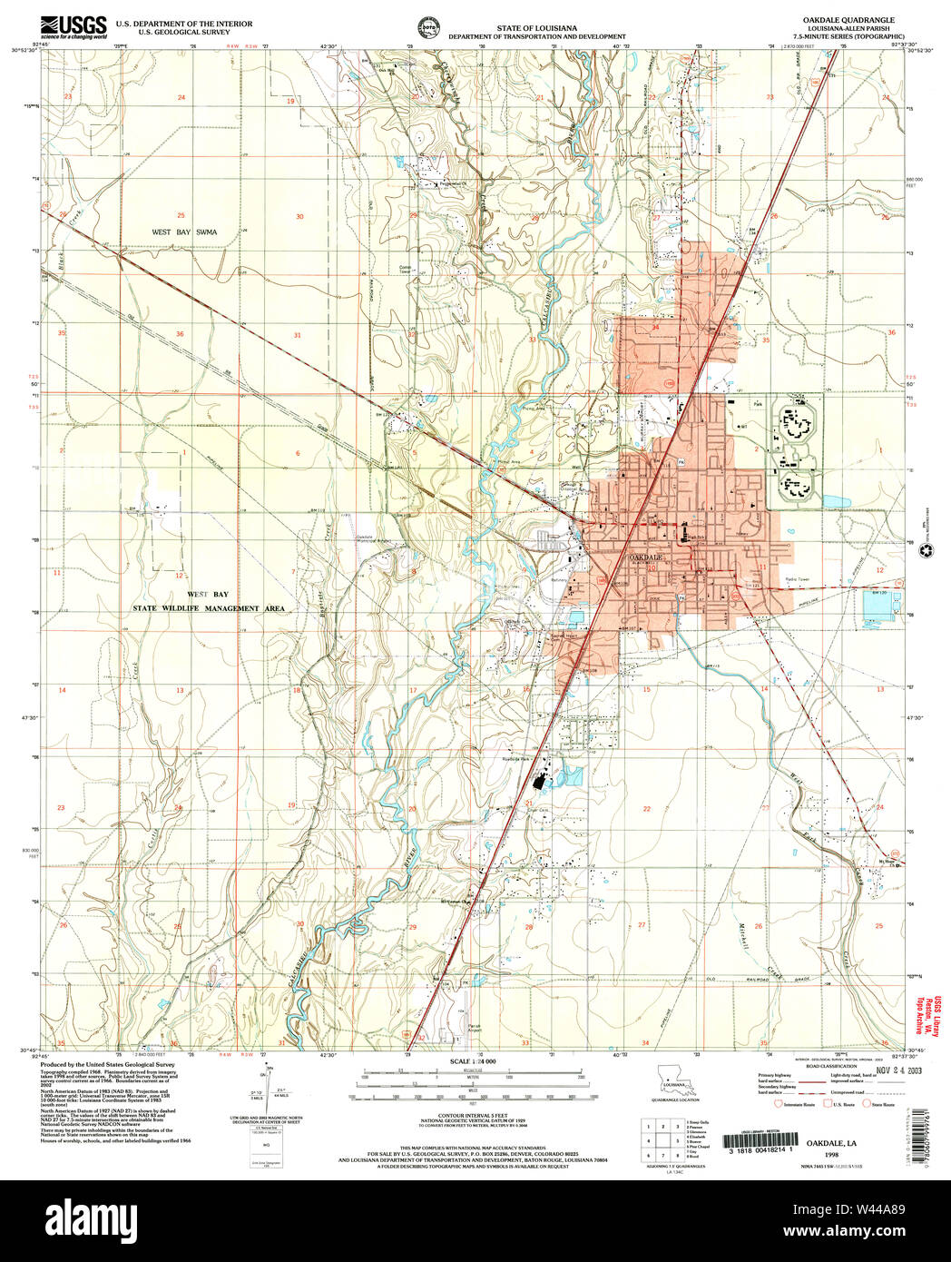 Mappa di oakdale, louisiana immagini e fotografie stock ad alta ...