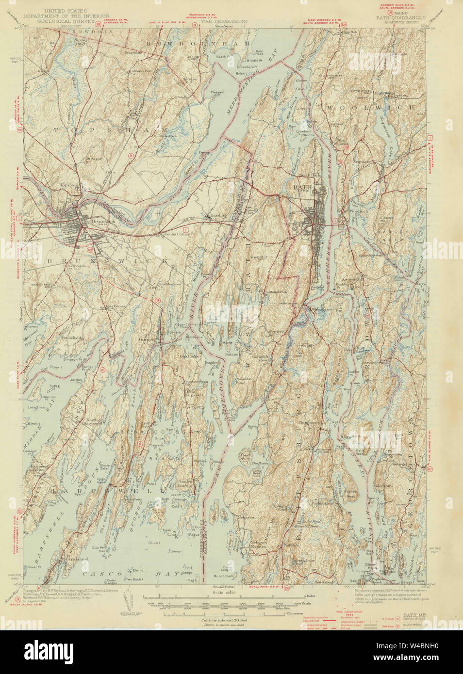 Mappa di bath maine immagini e fotografie stock ad alta risoluzione - Alamy