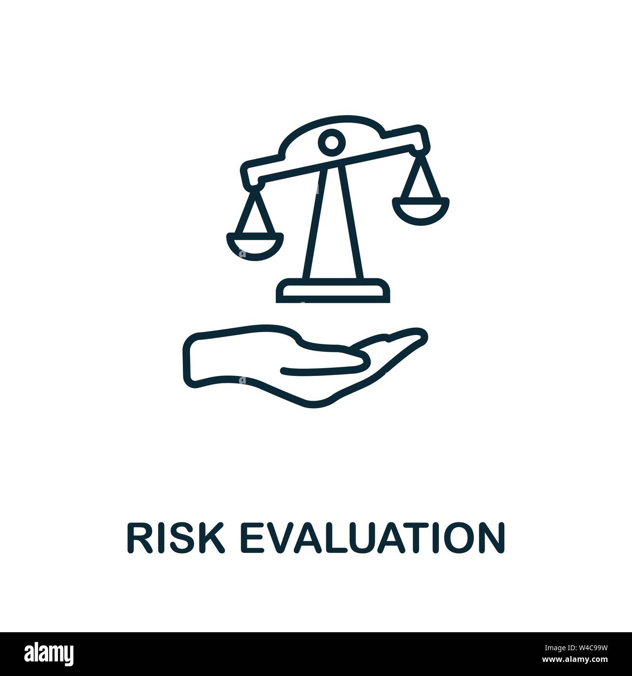 Icona del profilo di valutazione del rischio. Icone di stile sottile ...