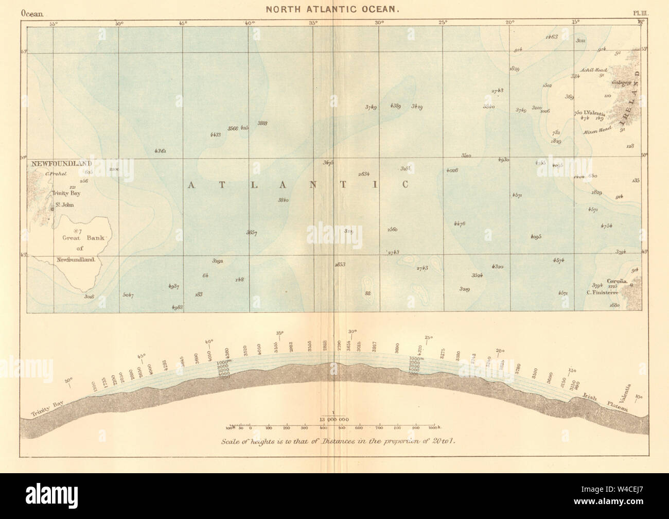 Mappa dell'oceano atlantico nord immagini e fotografie stock ad alta ...