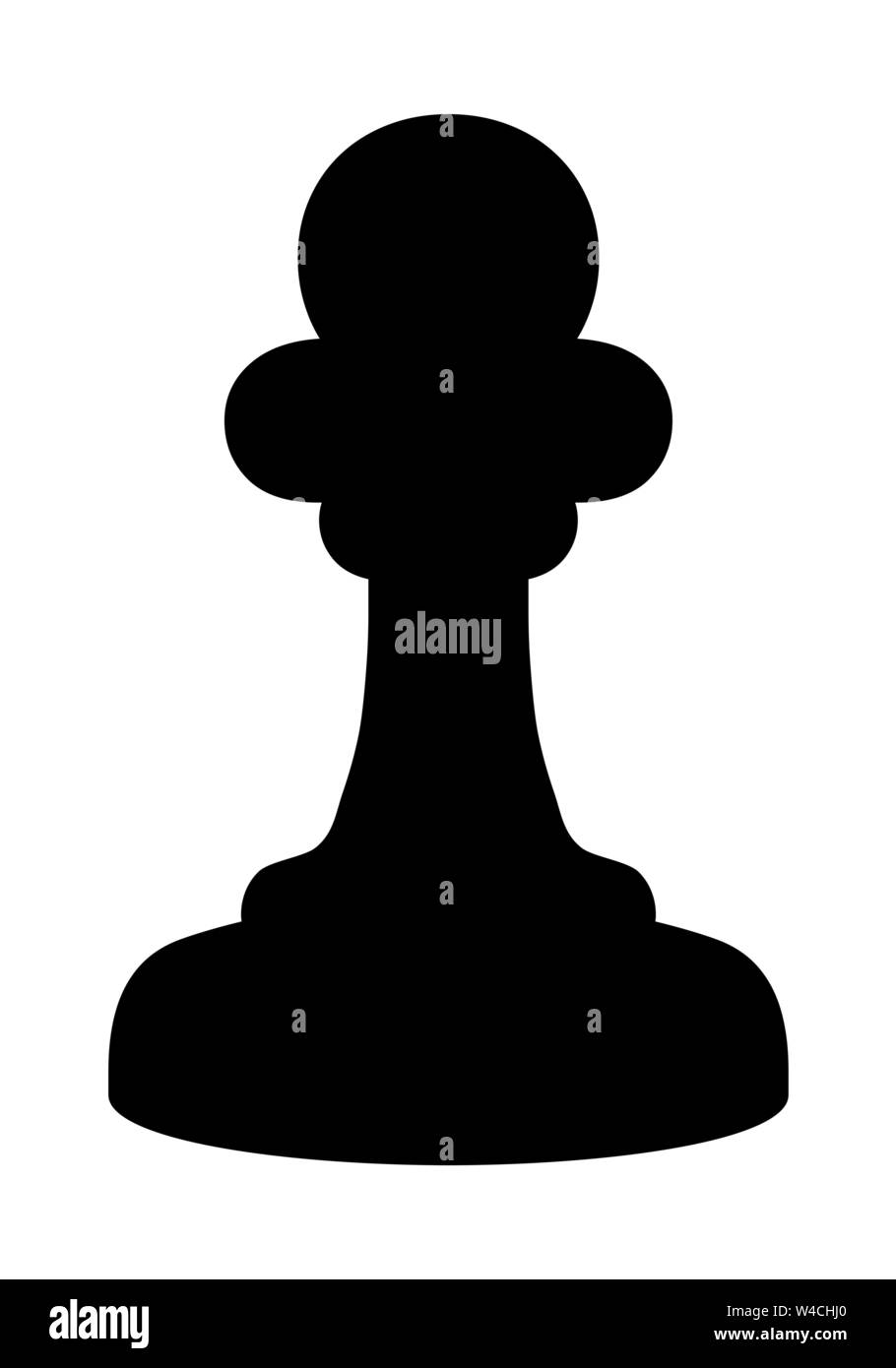 Pedina degli scacchi nera Foto e Immagini Stock in Bianco e Nero - Alamy