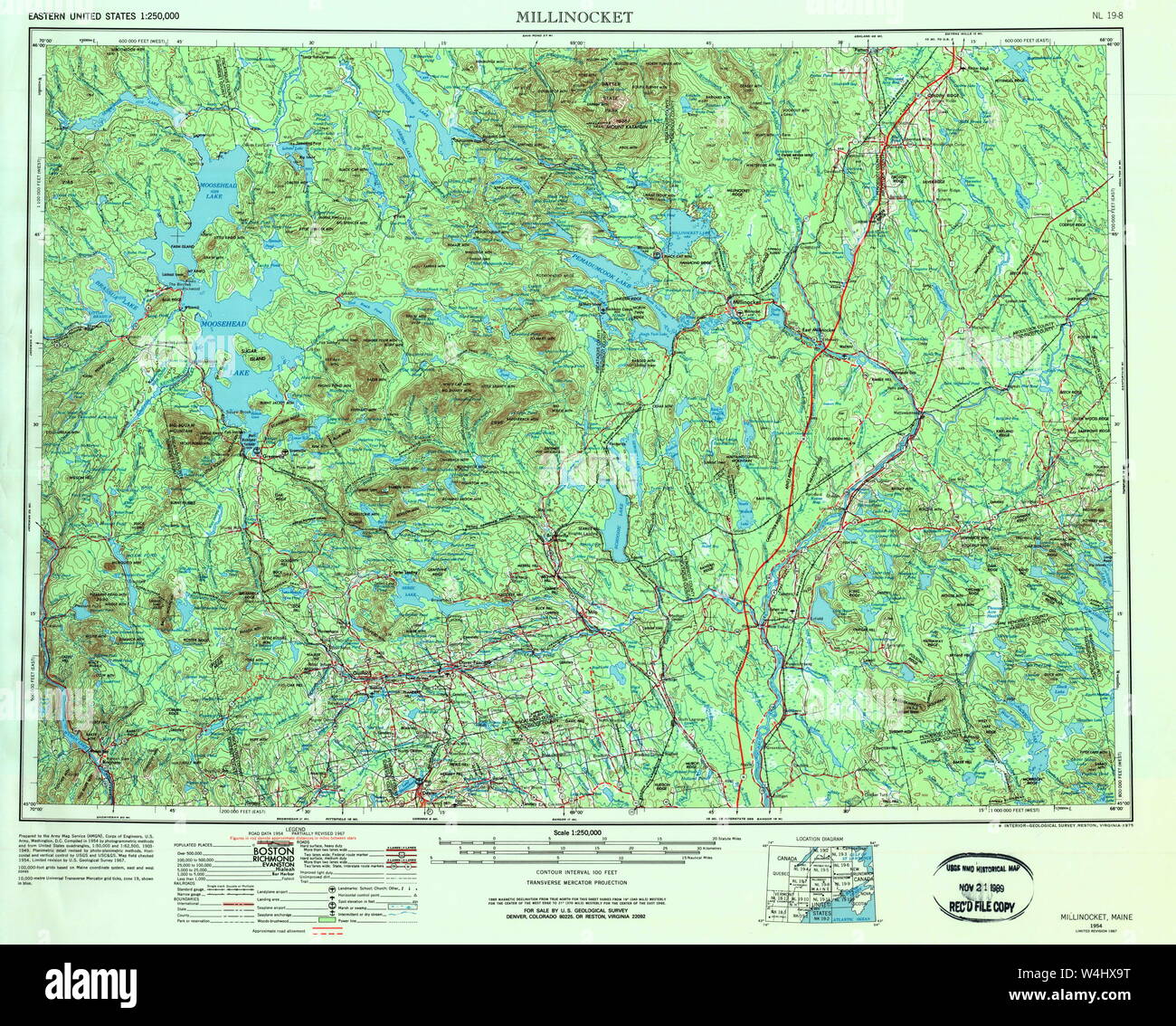 Mappa di millinocket immagini e fotografie stock ad alta risoluzione ...
