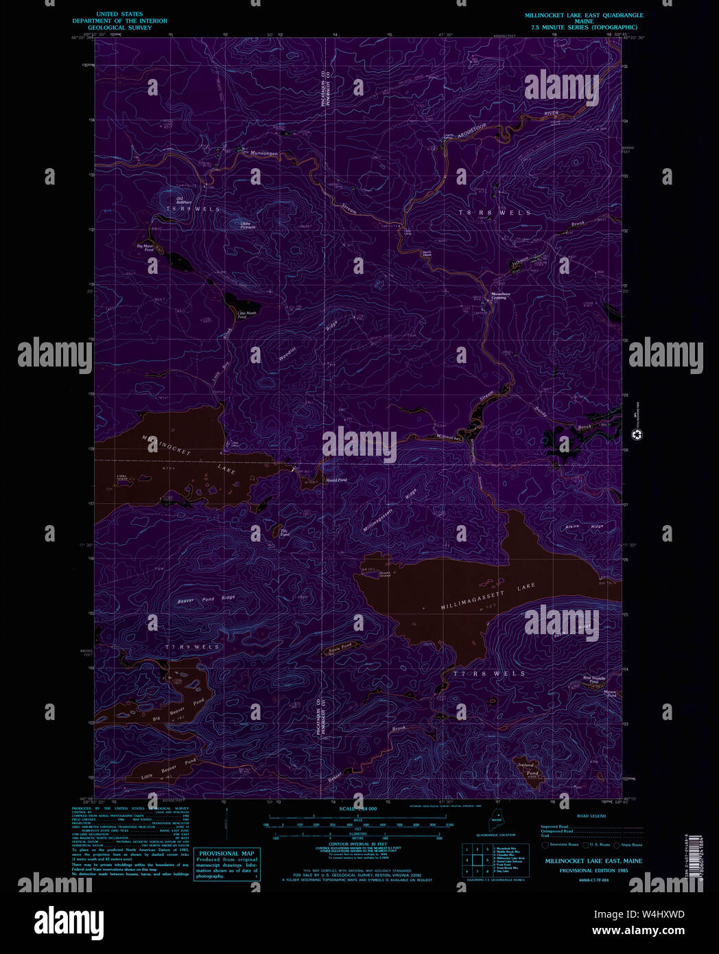 Mappa di east millinocket immagini e fotografie stock ad alta ...