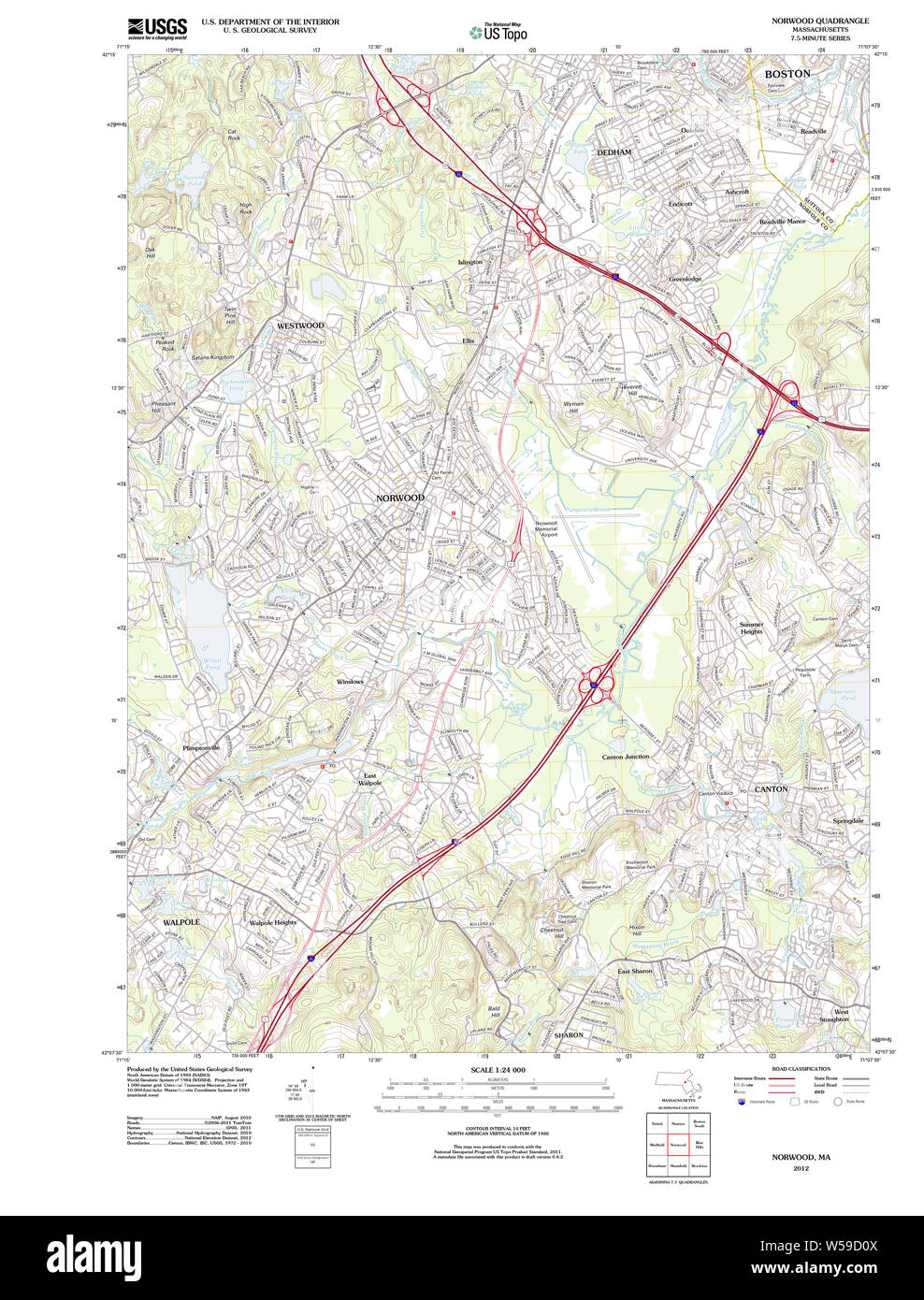 Mappa di norwood massachusetts immagini e fotografie stock ad alta ...