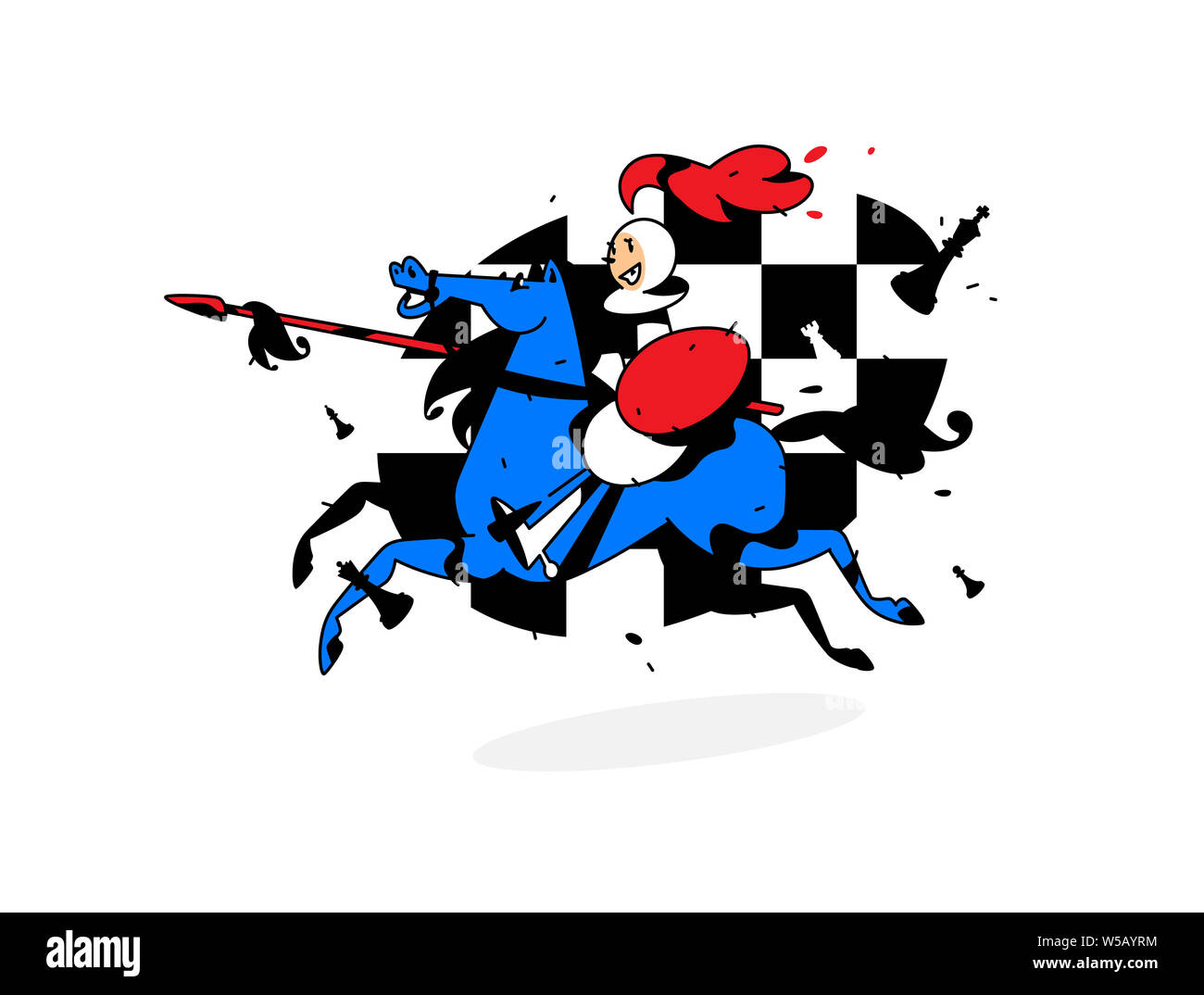Cartoon illustration queen chess piece immagini e fotografie stock ad ...