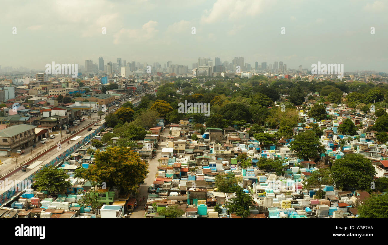 La città di Manila, la capitale delle Filippine e di Manila Nord ...