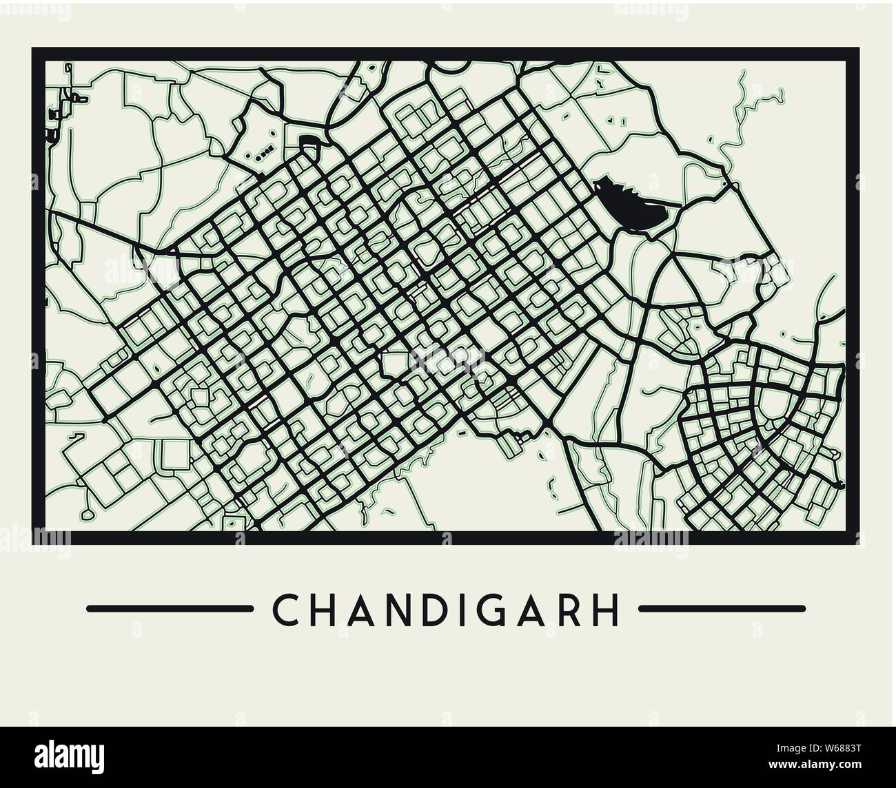Chandigarh map Immagini Vettoriali Stock - Alamy