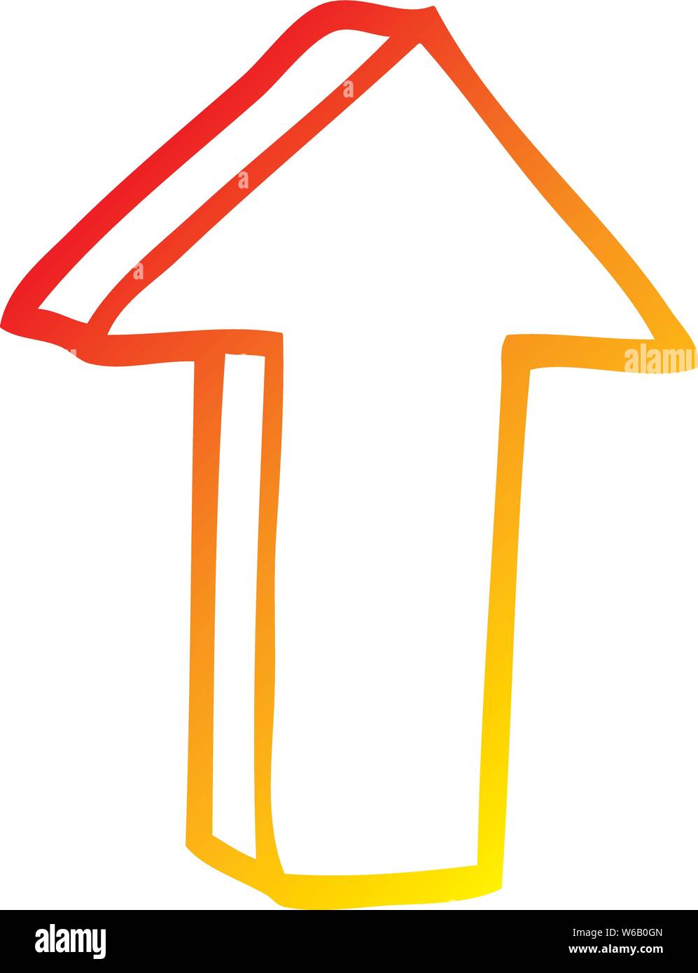 Gradiente di caldo il disegno di una freccia cartoon Immagine e ...