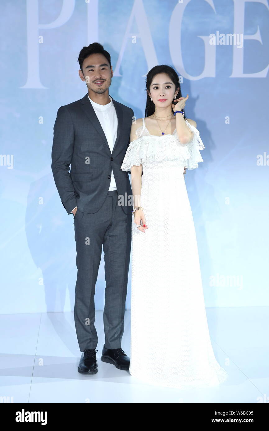 Attrice cinese Yang Mi, destra e Taiwan attore e modello Ethan Juan ...