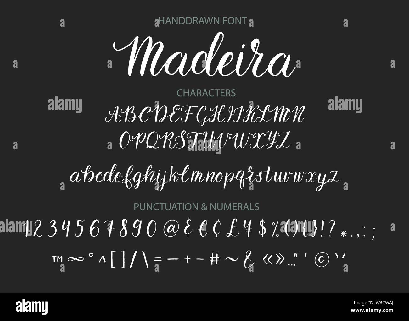 Manoscritte font Script. Disegnata a mano stile brush calligrafia ...