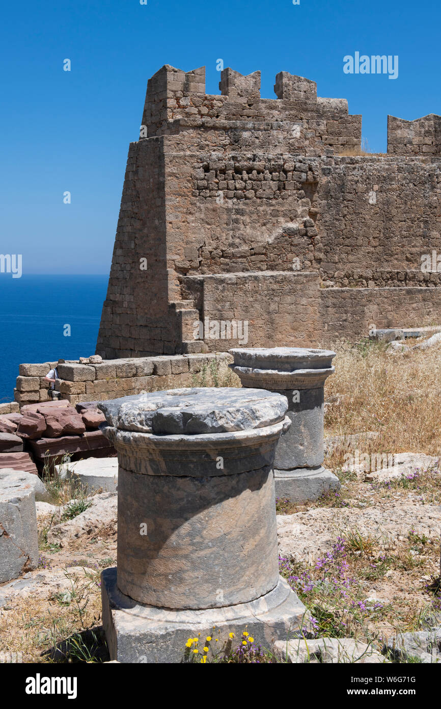 La Grecia, Rodi, la più grande delle isole del Dodecaneso. Lindos ...