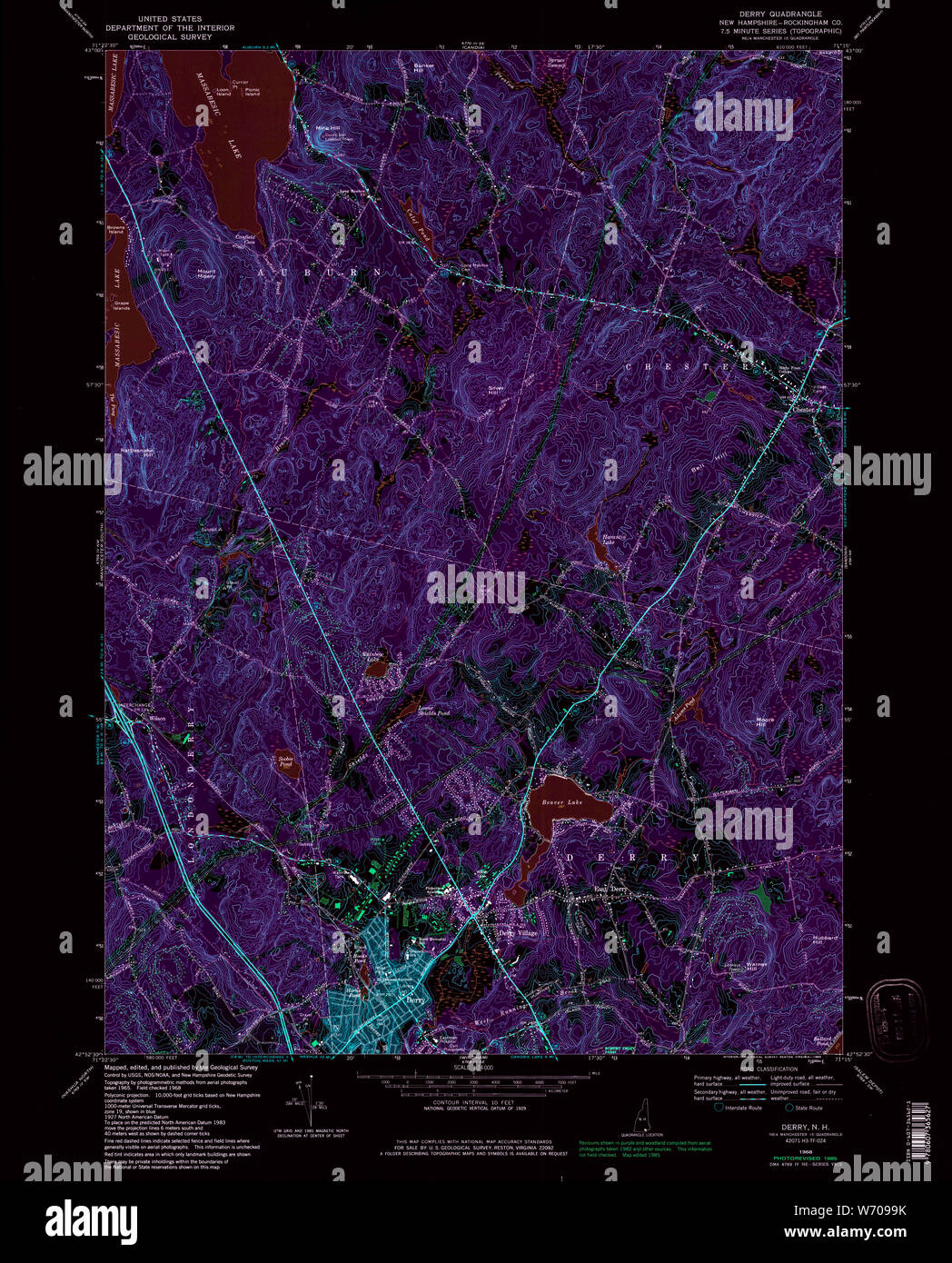 Mappa di derry, new hampshire immagini e fotografie stock ad alta ...