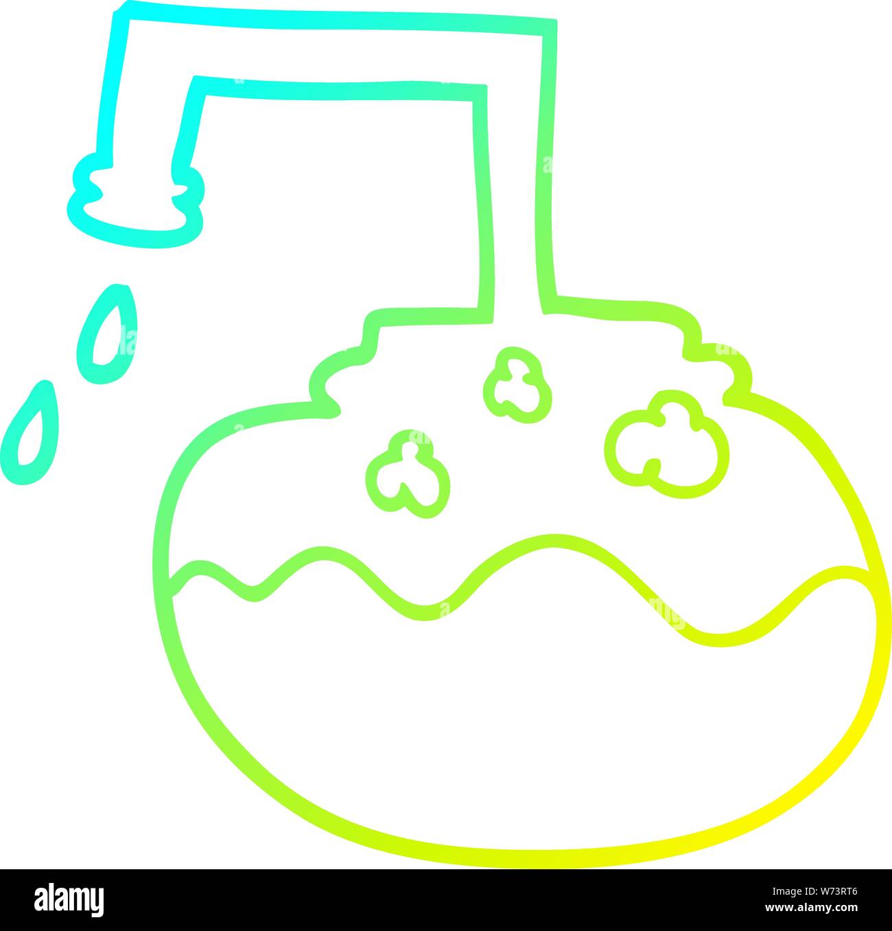 Gradiente a freddo la linea di disegno di un cartoon esperimento ...