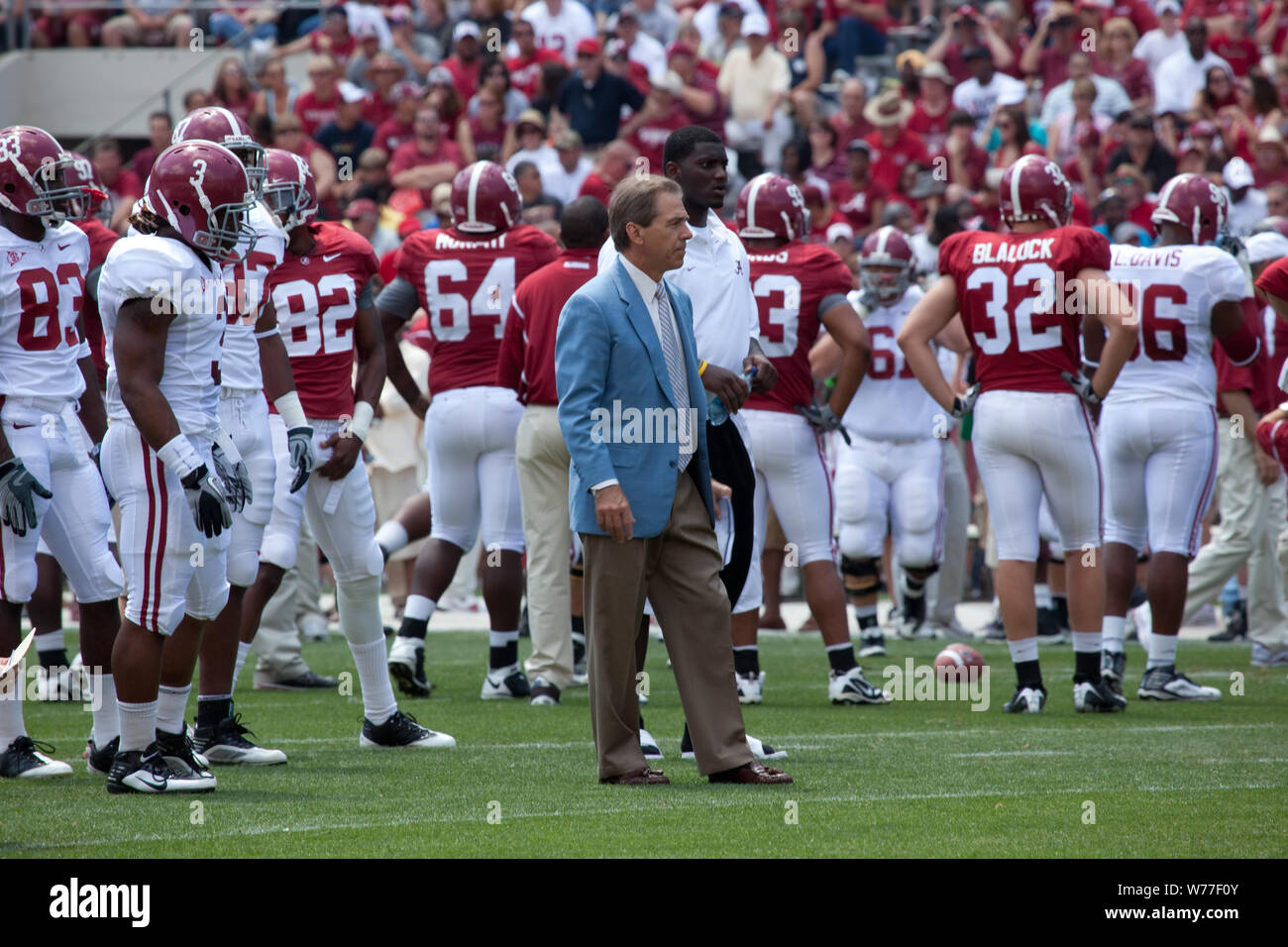 Una giornata di gioco del calcio di scrimmage University of Alabama ...