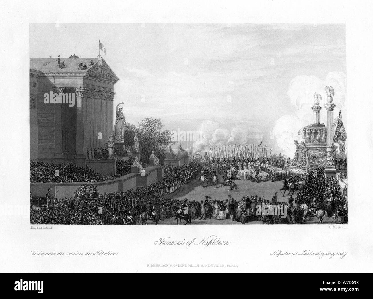 Il funerale di Napoleone Bonaparte, 1818.Artista: Charles Mottram Foto ...