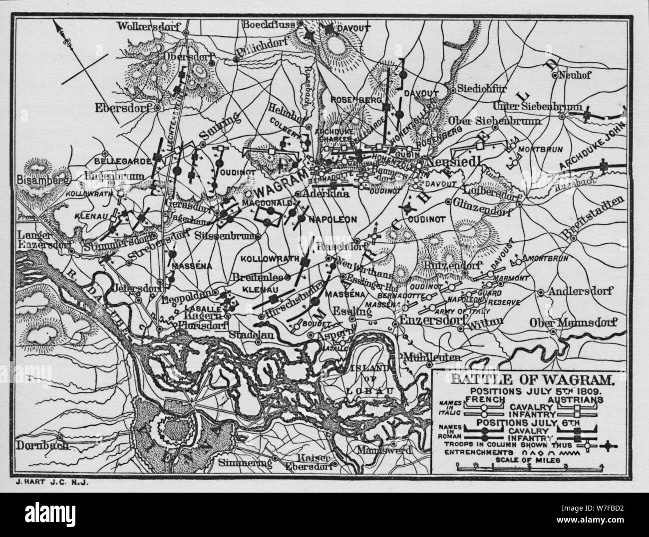 Napoleon battle map Foto e Immagini Stock in Bianco e Nero - Alamy