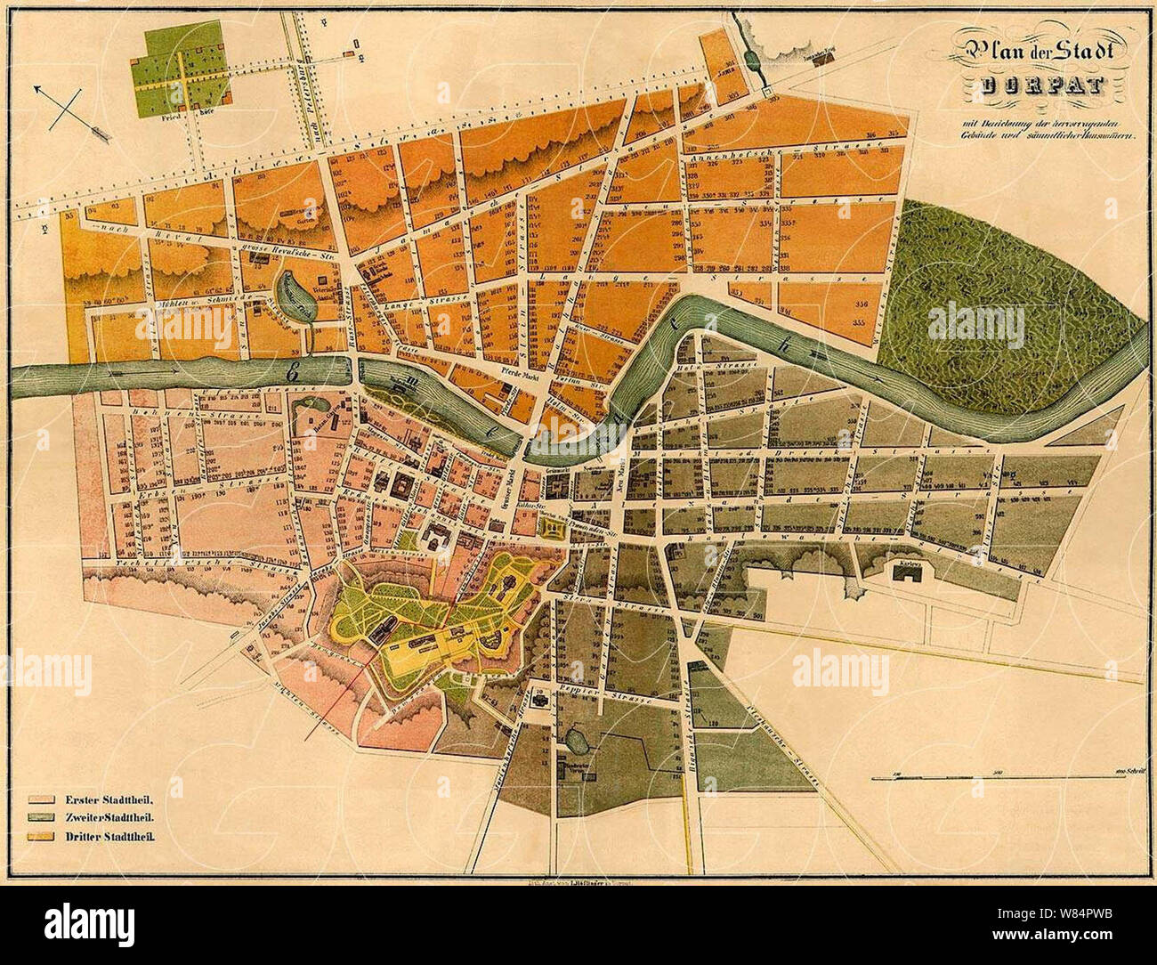 Vecchia Mappa Di Dorpat Immagini e Fotos Stock - Alamy