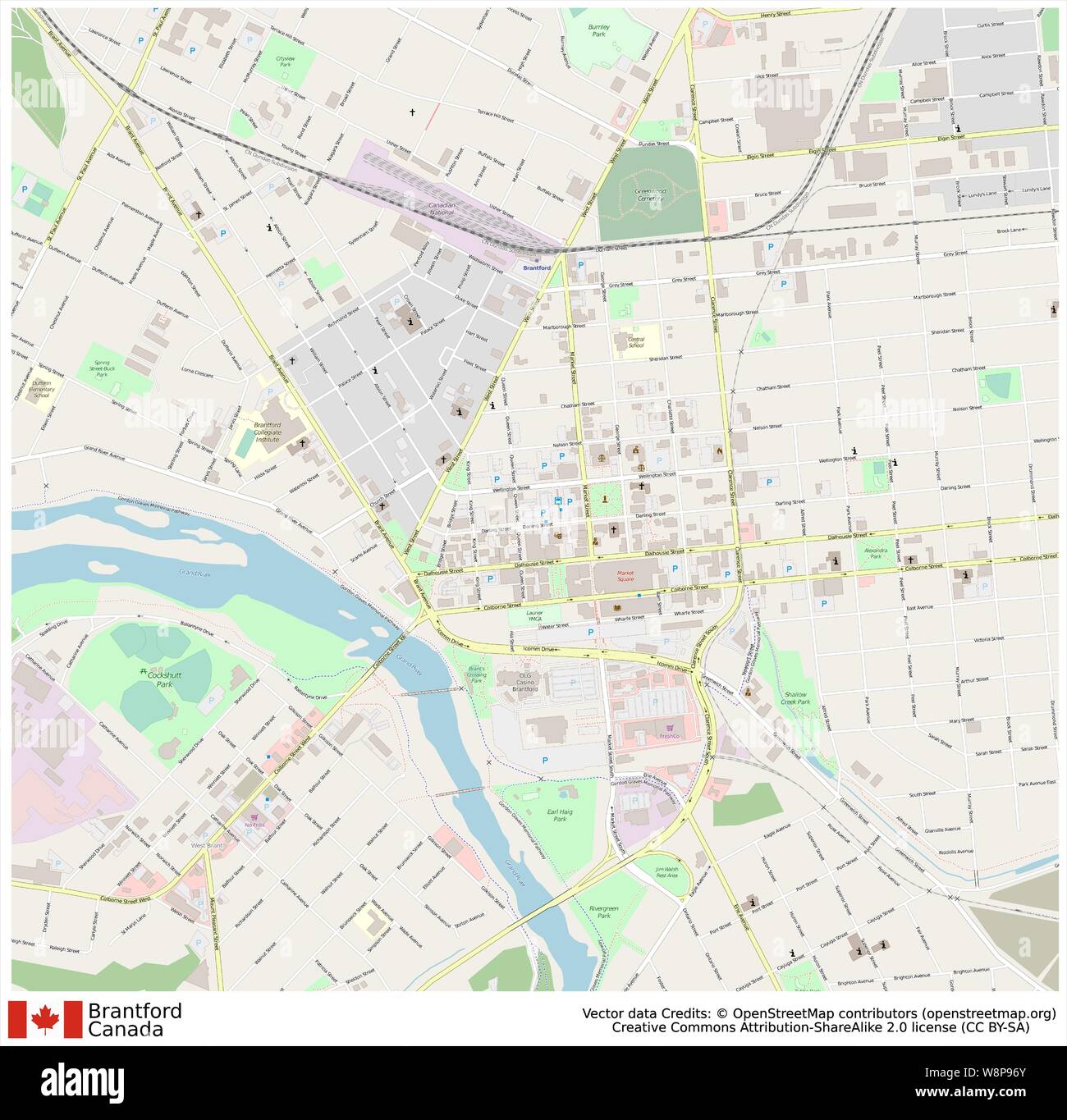 Mappa Di Brantford Immagini e Fotos Stock - Alamy