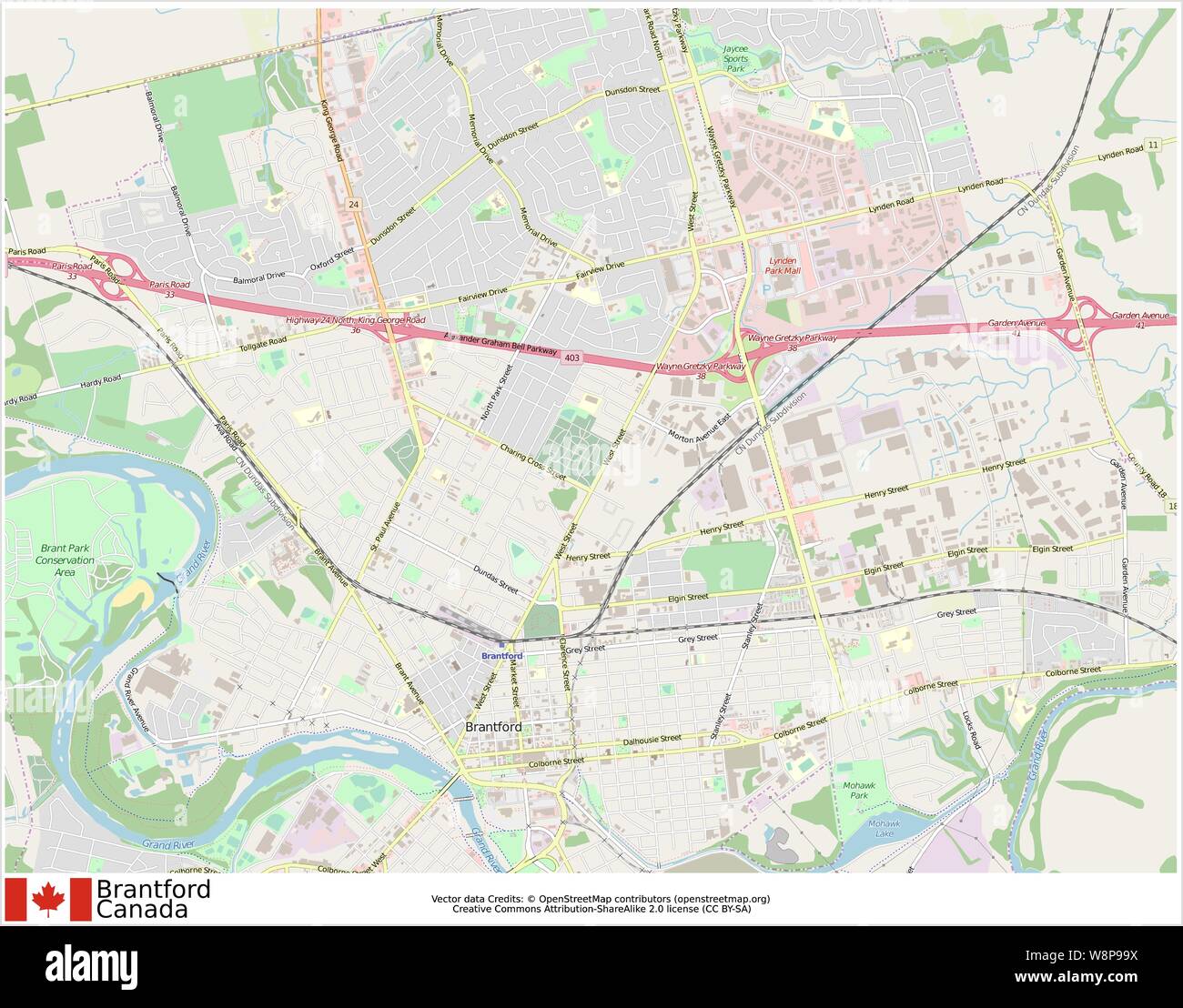 Mappa Di Brantford Immagini e Fotos Stock - Alamy