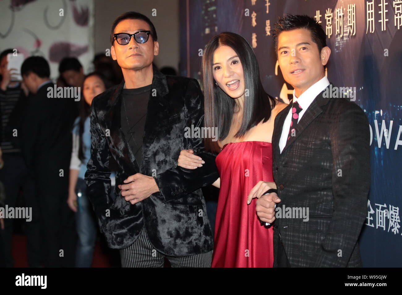 (Da sinistra) Hong Kong protagonista Tony Leung Ka Fai, Hong Kong attrice Charlie giovani, Hong ...