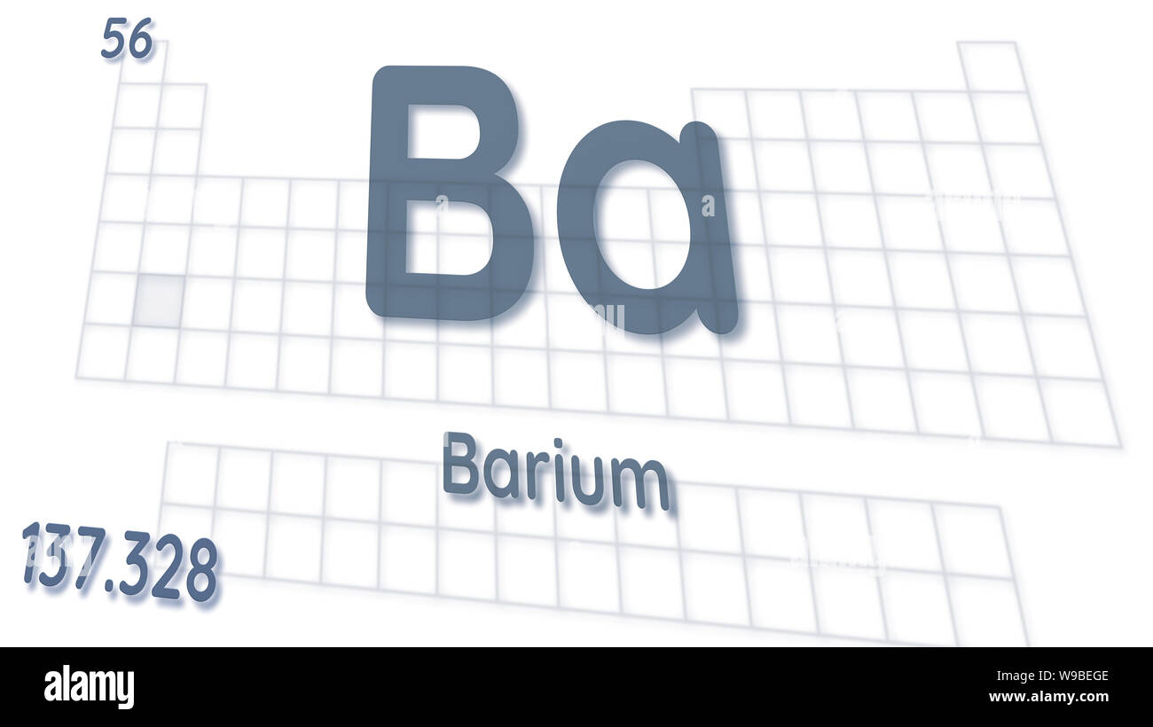 Il bario elemento chimico di dati atomici e il simbolo - tabella di ...