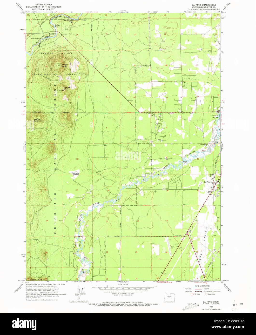 Mappa di la pine oregon immagini e fotografie stock ad alta risoluzione ...
