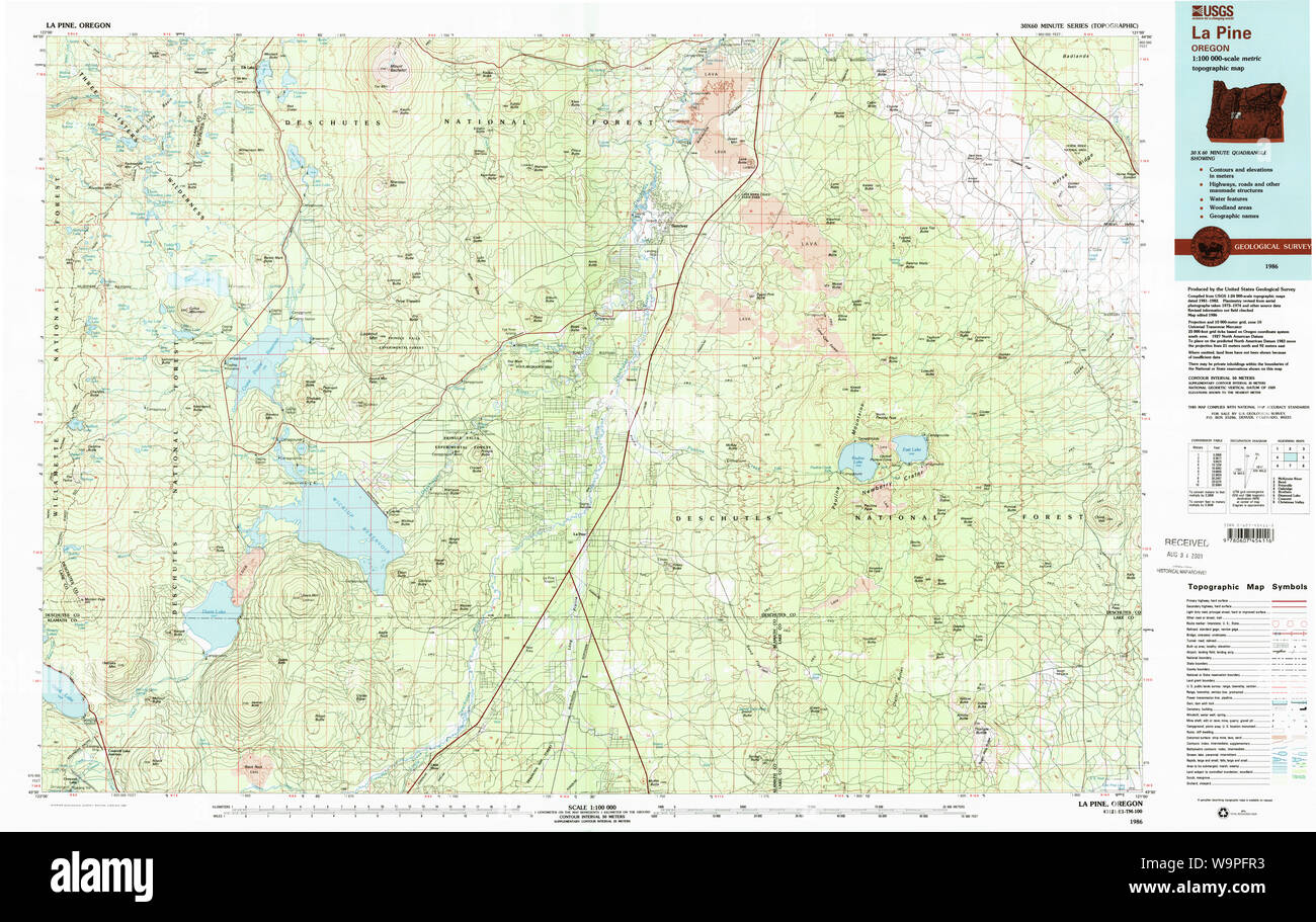 Mappa di la pine oregon immagini e fotografie stock ad alta risoluzione ...