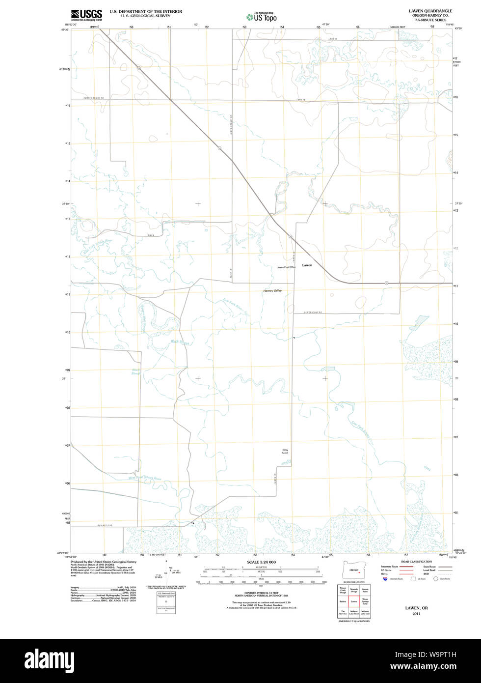 Mappa di lawen oregon immagini e fotografie stock ad alta risoluzione ...