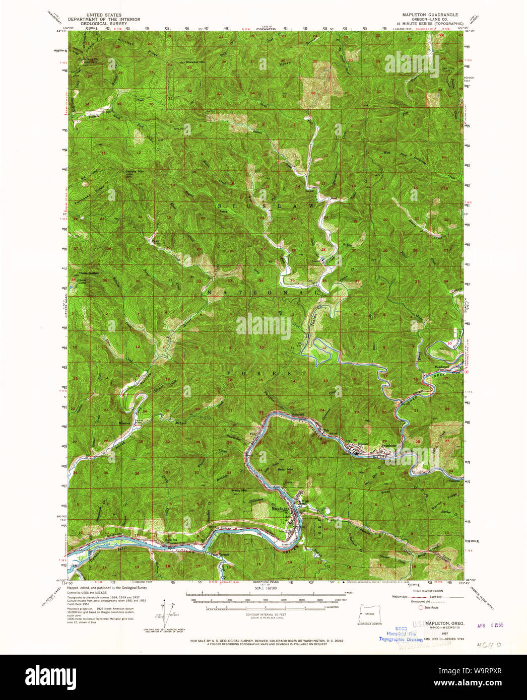 Mappa di mapleton oregon immagini e fotografie stock ad alta ...