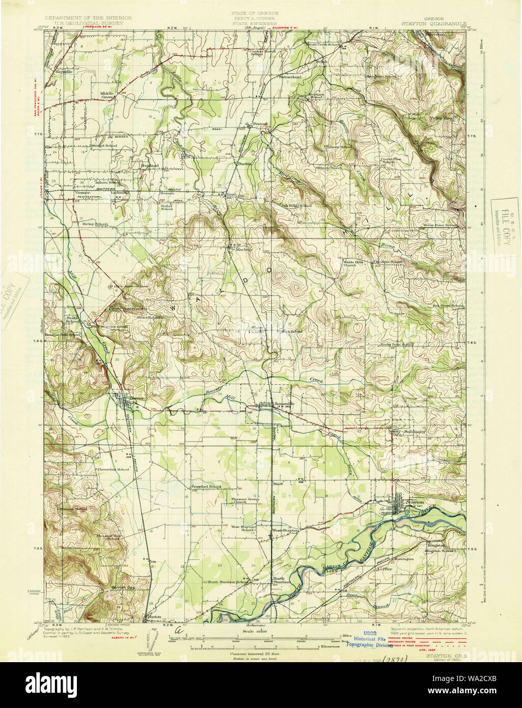 Mappa dell'oregon di stayton immagini e fotografie stock ad alta ...