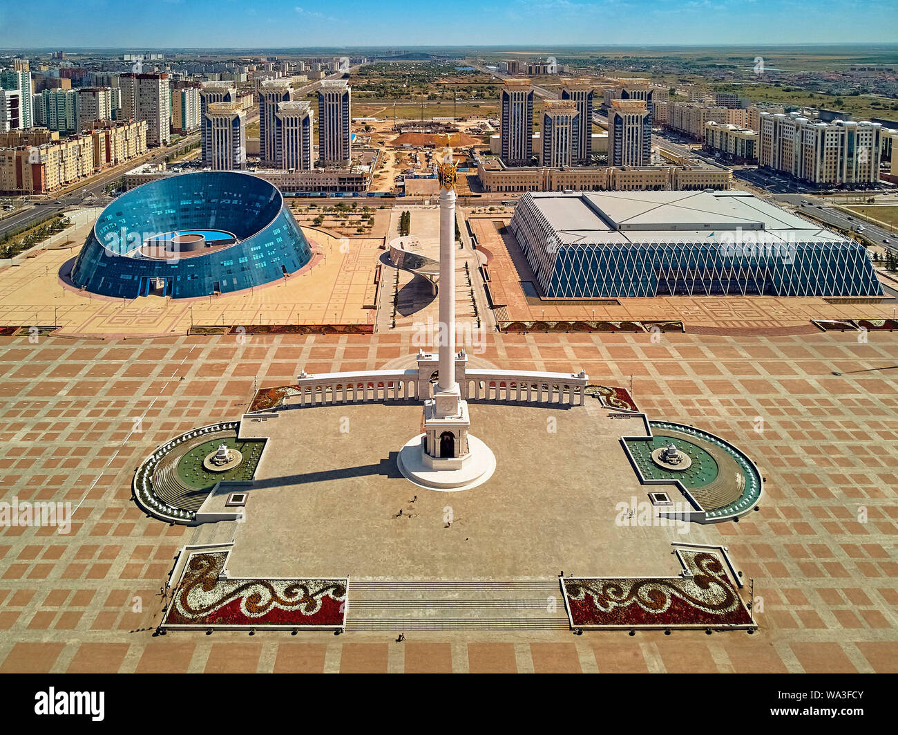 NUR-Sultan, Kazakistan - 11 agosto 2019: Bellissima vista panoramica ...