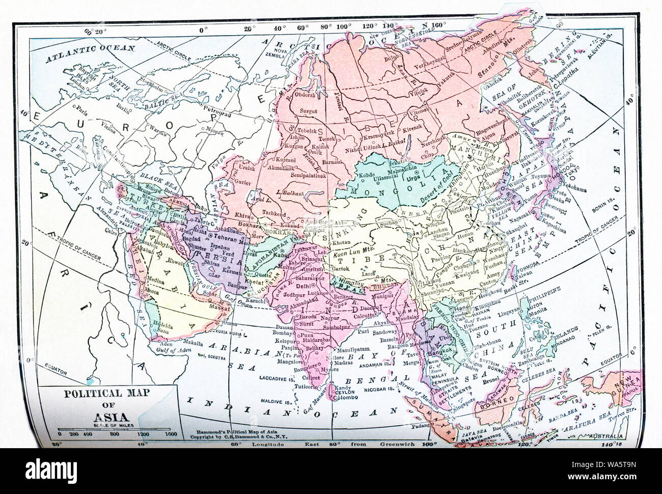 Asia political map immagini e fotografie stock ad alta risoluzione - Alamy