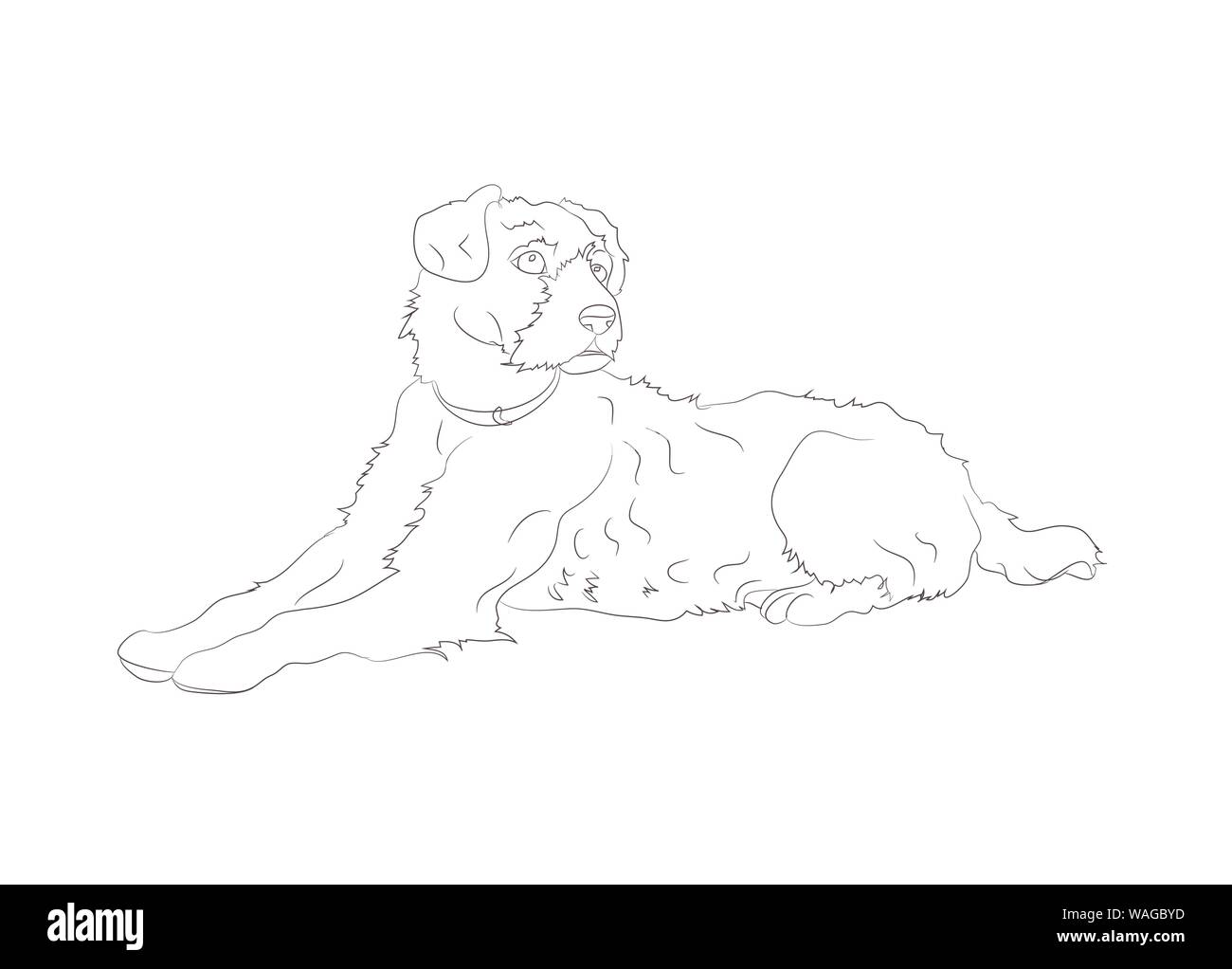 Linea continua disegno cane Immagini Vettoriali Stock - Alamy
