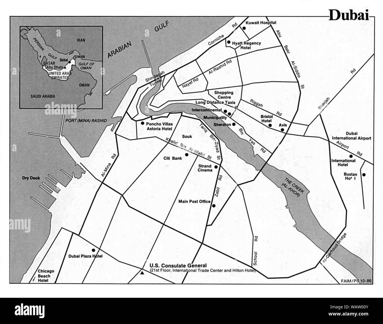 Dubai map immagini e fotografie stock ad alta risoluzione - Alamy