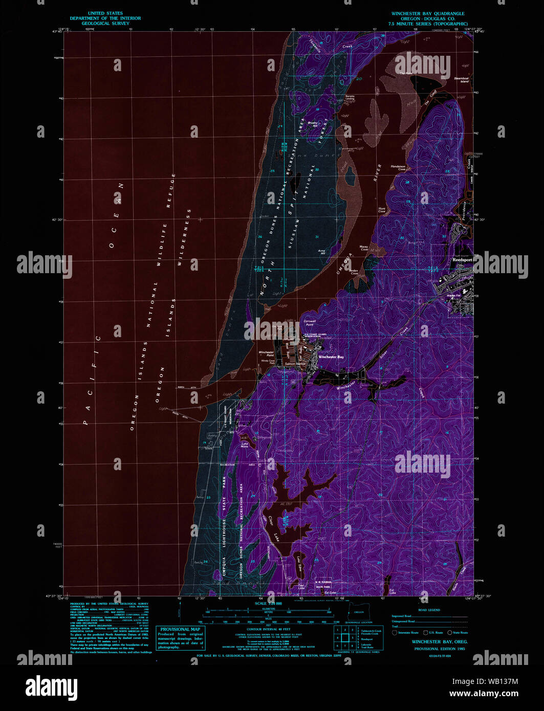 Mappa di winchester bay oregon immagini e fotografie stock ad alta ...