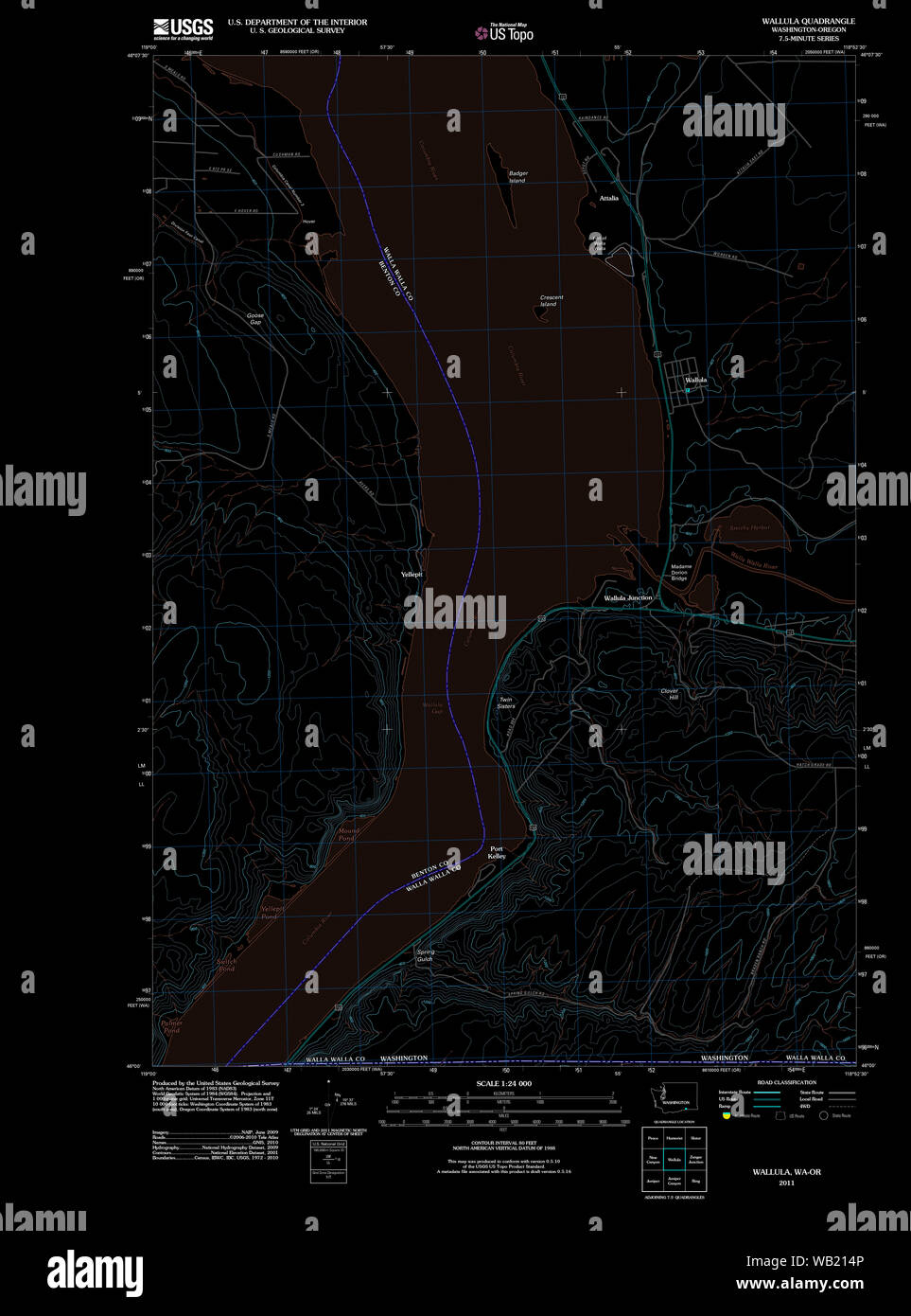 Wallula mappa di washington immagini e fotografie stock ad alta ...