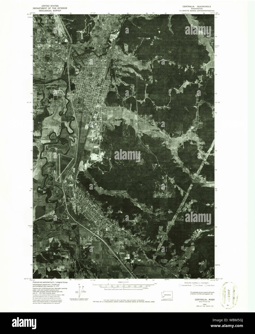 Mappa di centrala washington immagini e fotografie stock ad alta ...