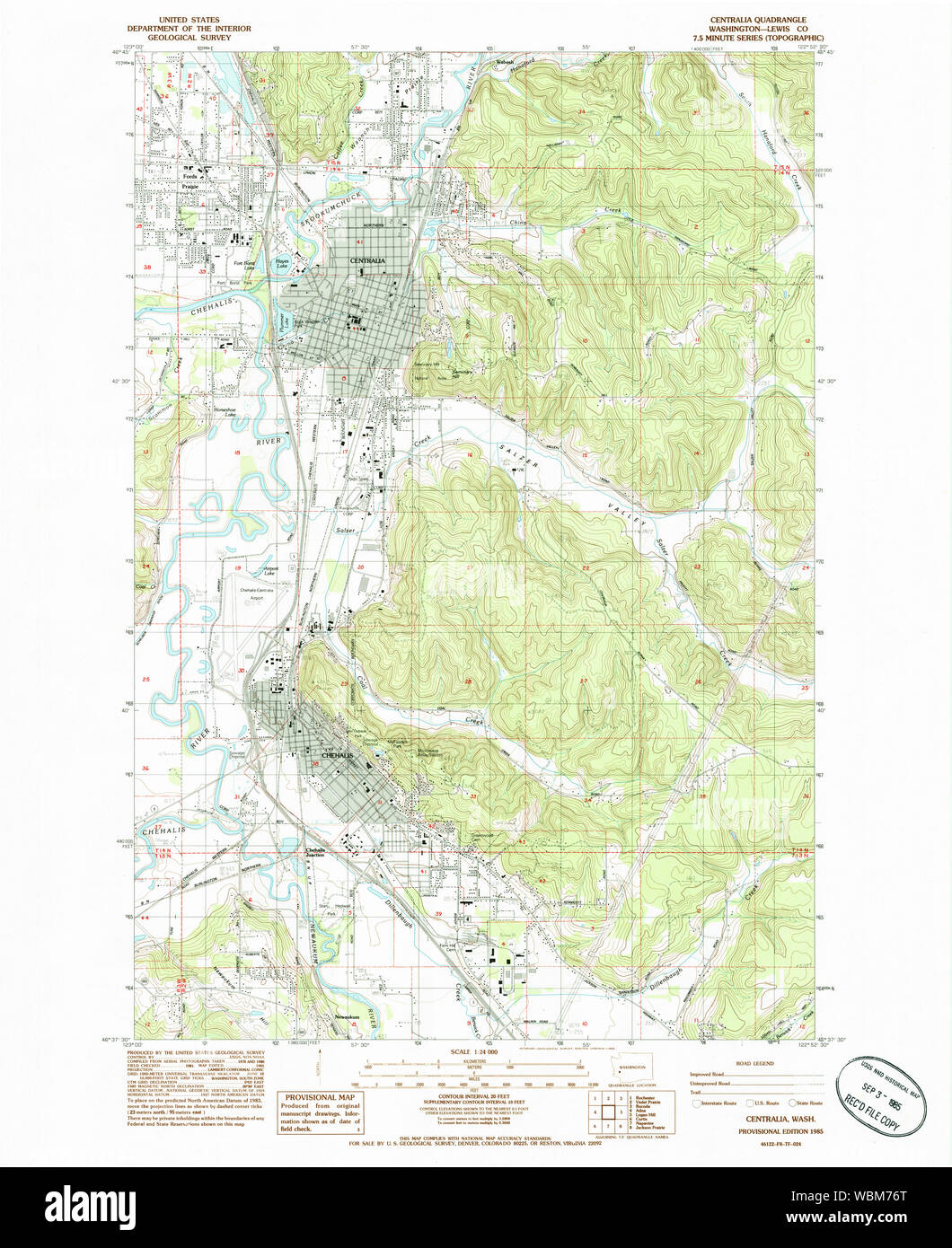 Mappa di centrala washington immagini e fotografie stock ad alta ...