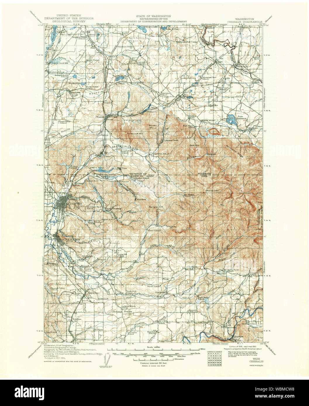 Chehalis mappa dello stato di washington immagini e fotografie stock ad ...