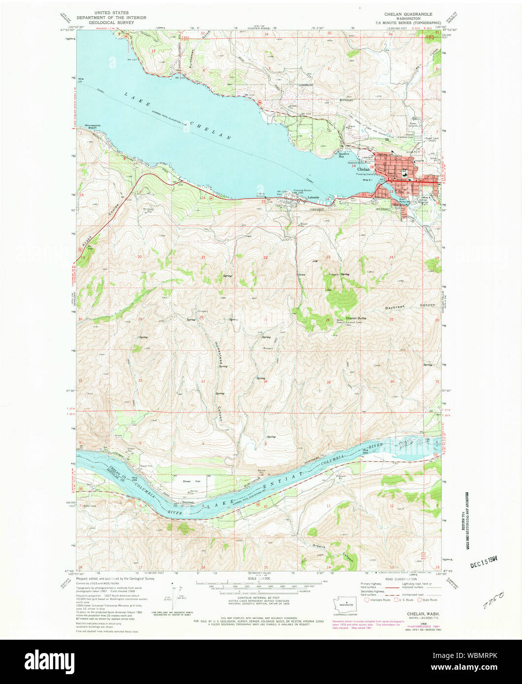 Mappa di chelan washington immagini e fotografie stock ad alta ...