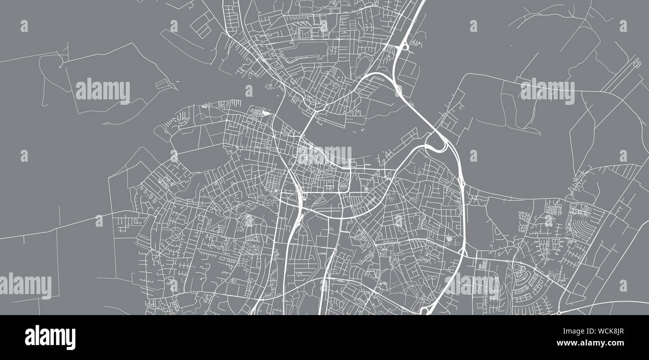 Mappa di aalborg Immagini Vettoriali Stock - Alamy