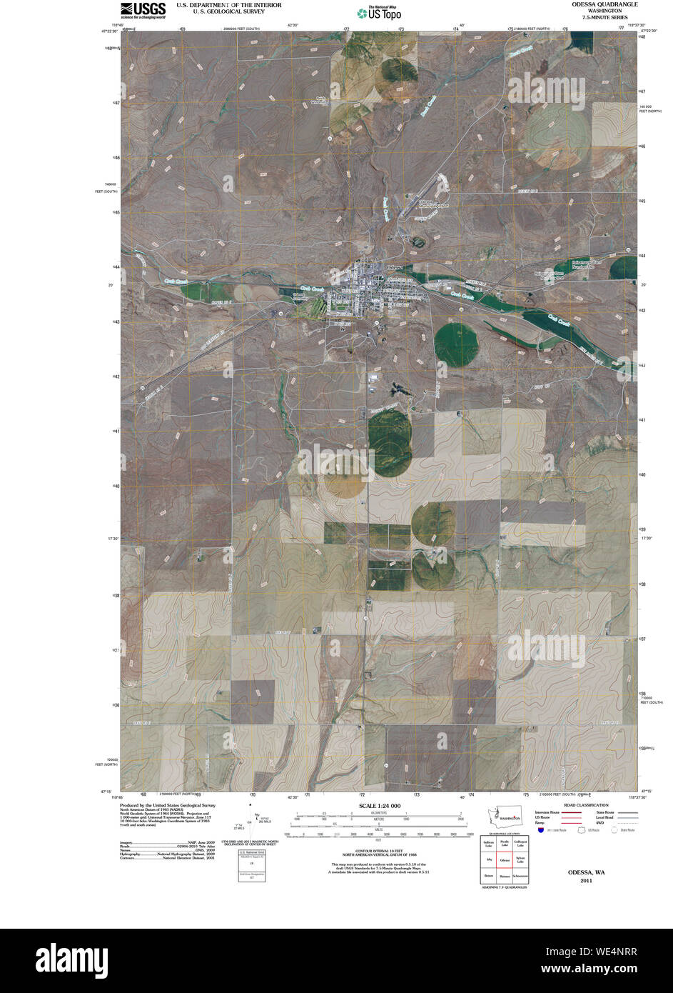 Mappa di odessa washington immagini e fotografie stock ad alta ...