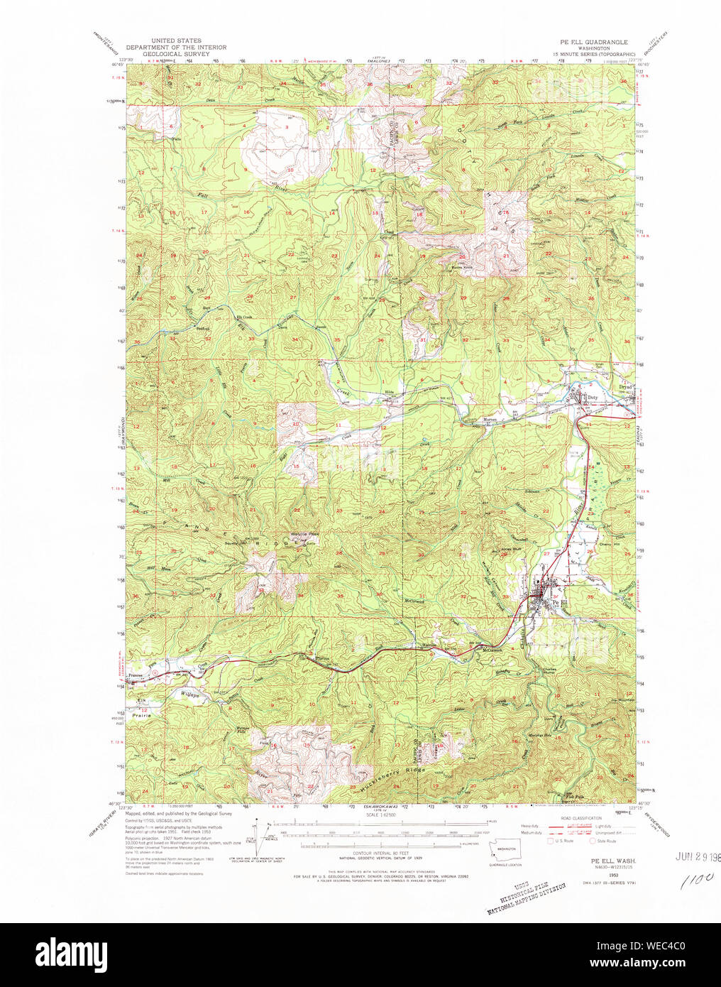Pe ell mappa di washington immagini e fotografie stock ad alta ...