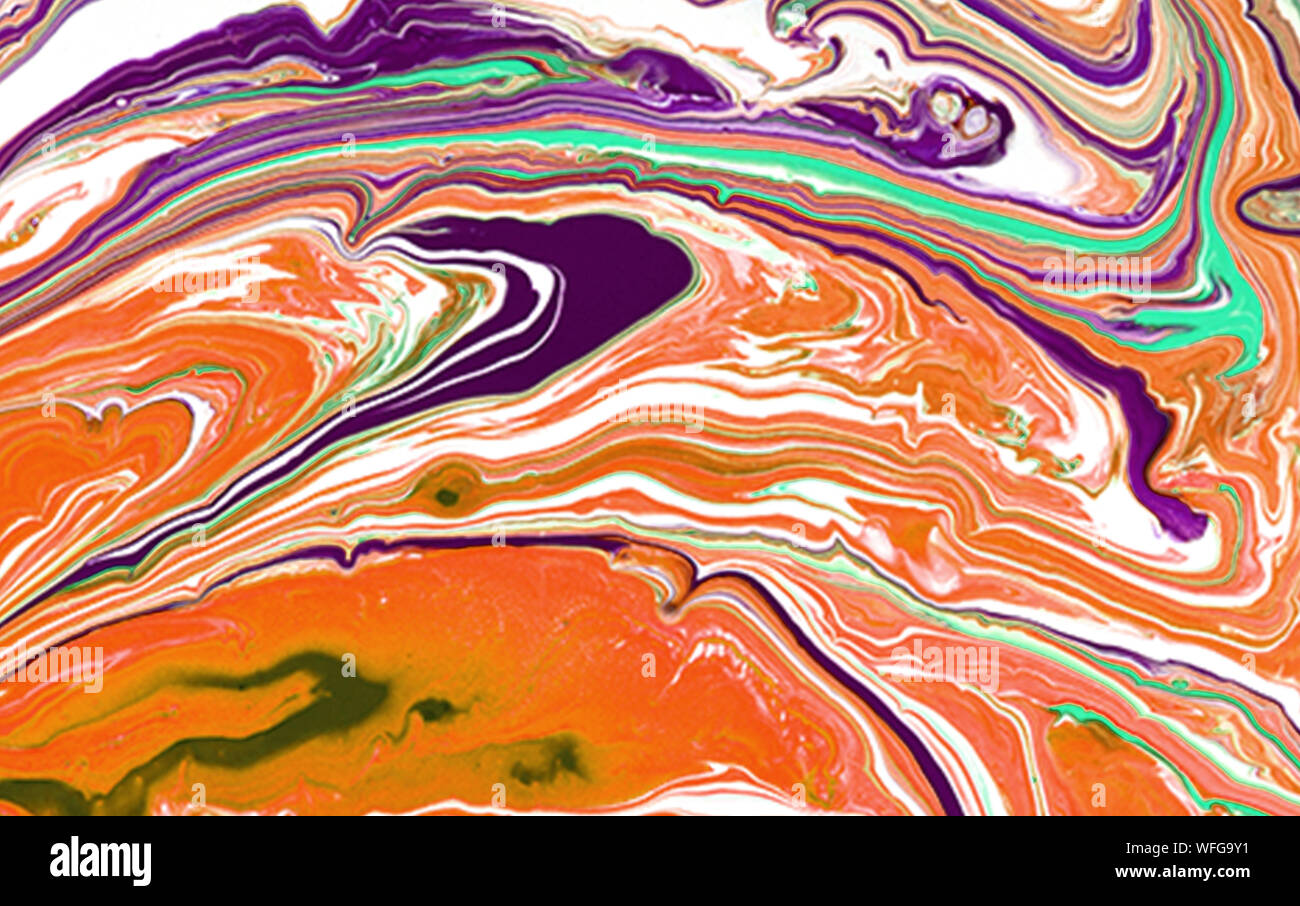 Rosa e viola il colore giallo mix di texture in marmo design fluido ...