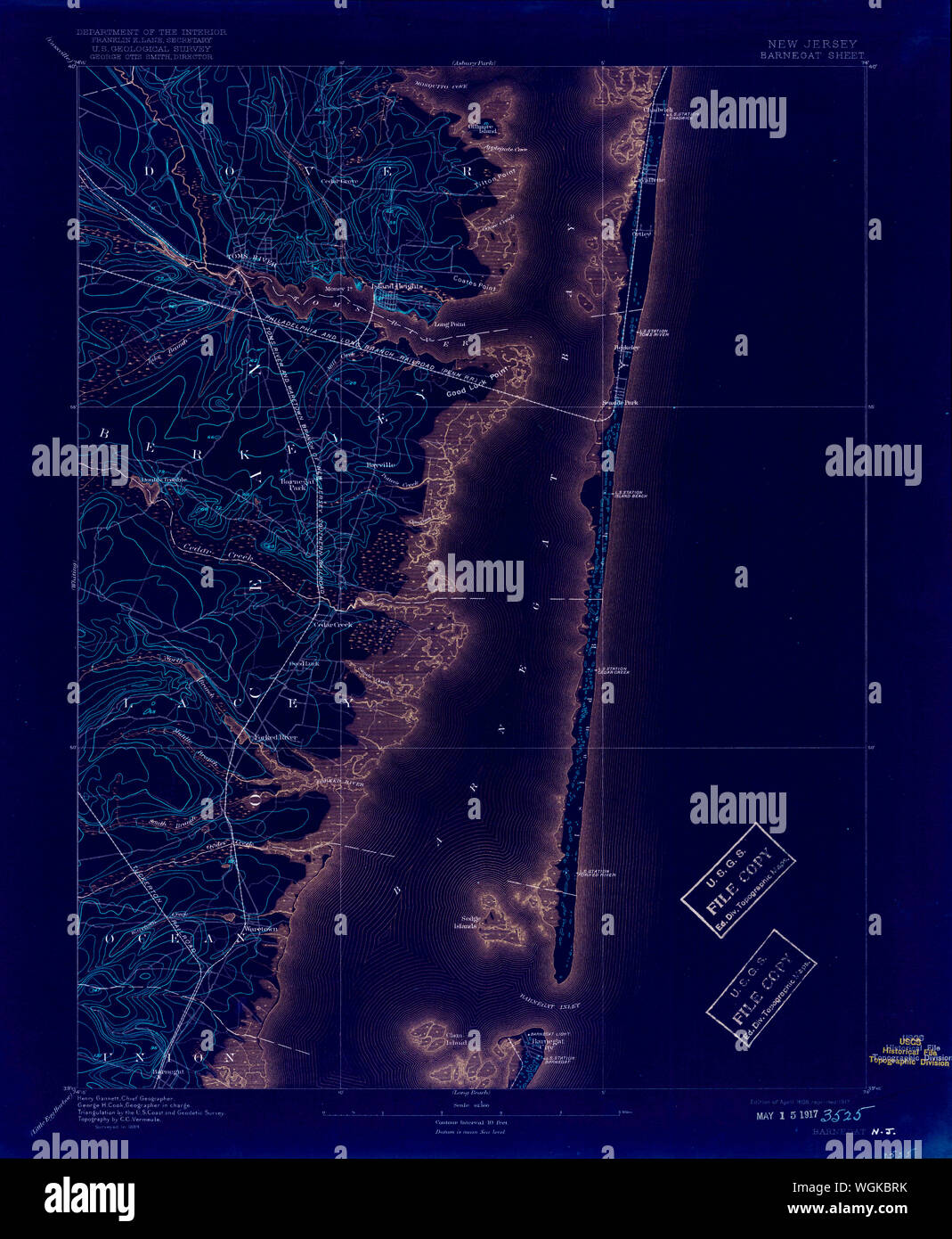 Mappa di barnegat, nel new jersey immagini e fotografie stock ad alta ...
